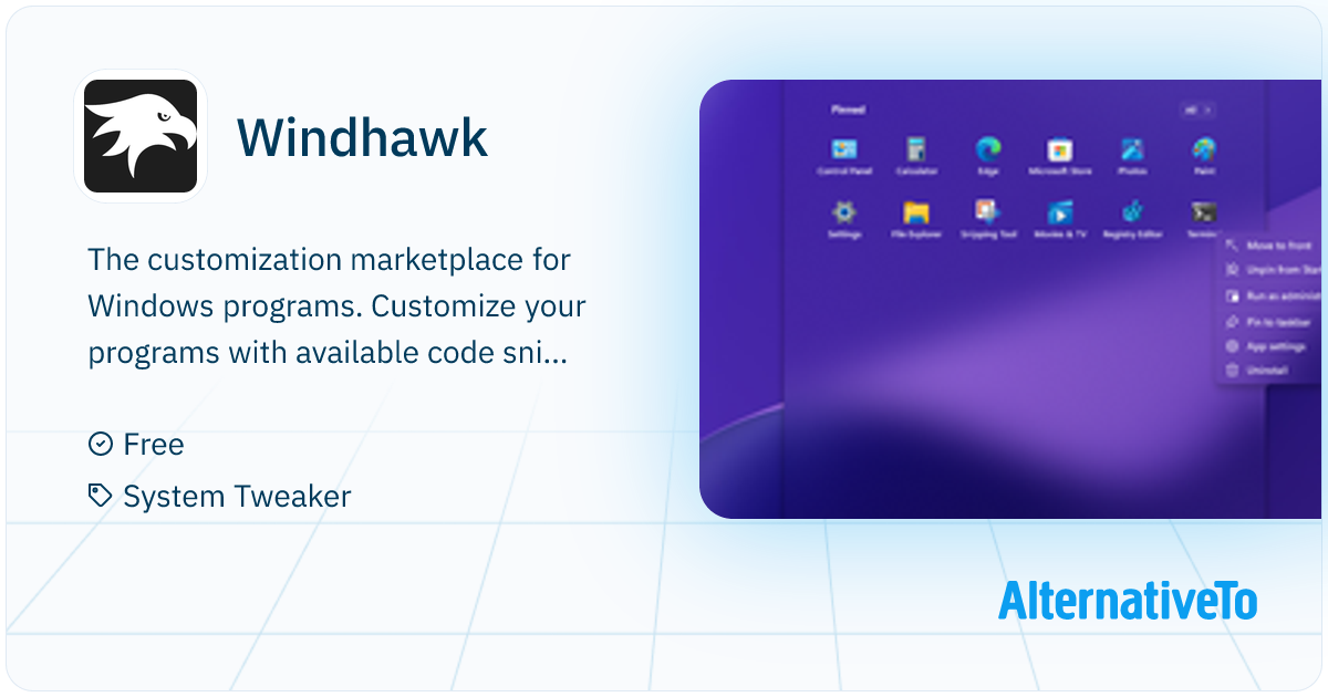 Windhawk: Customize Windows programs with downloadable mods and tweaks ...