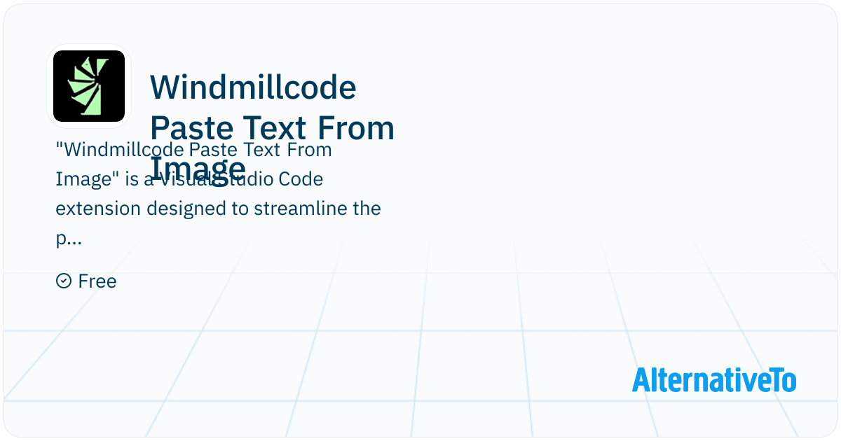 Windmillcode Paste Text From Image: The main purpose of "Windmillcode ...