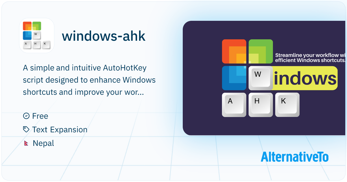 windows-ahk: A simple and intuitive AutoHotKey script for Windows ...