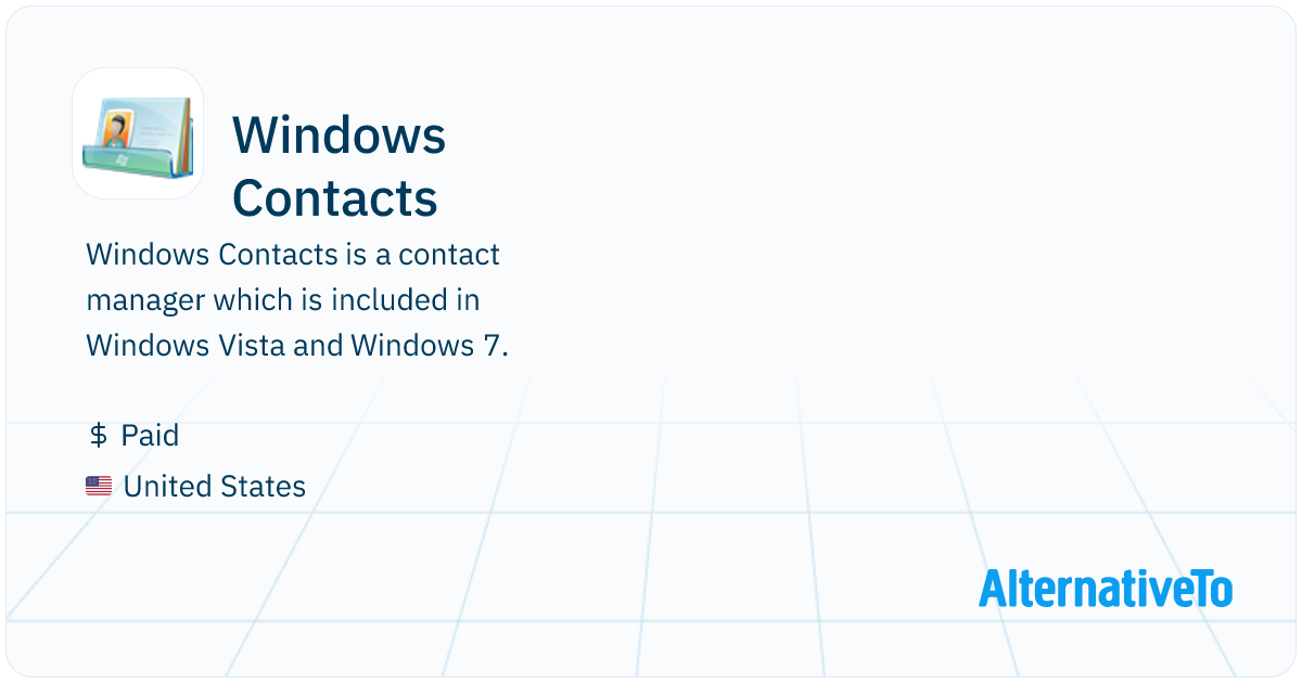 Windows Contacts: Contact manager which is | AlternativeTo