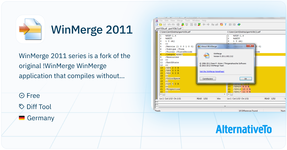 WinMerge 2011: Series is a fork of the original WinMerge application ...