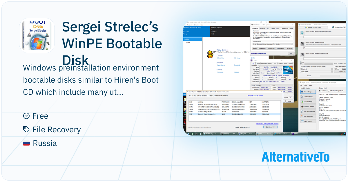 Sergei Strelec’s WinPE Bootable Disk: Bootable disk Windows 11 and 10 ...