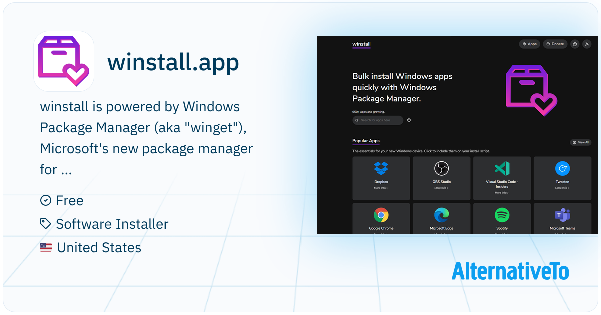 winstall.app: Bulk install Windows apps quickly with Windows Package ...