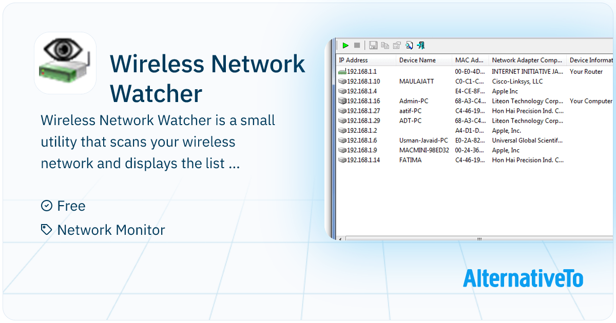 Wireless Network Watcher: Small utility that | AlternativeTo