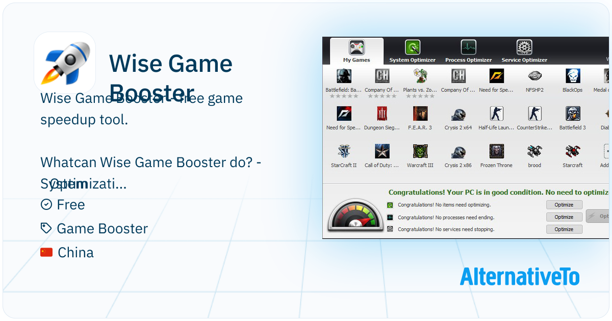 Wise Game Booster: - free game speedup tool | AlternativeTo
