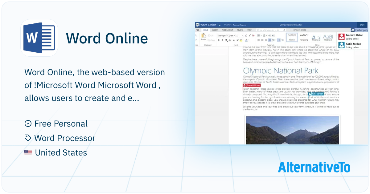 Word Online: Web-based document editing with collaboration | AlternativeTo