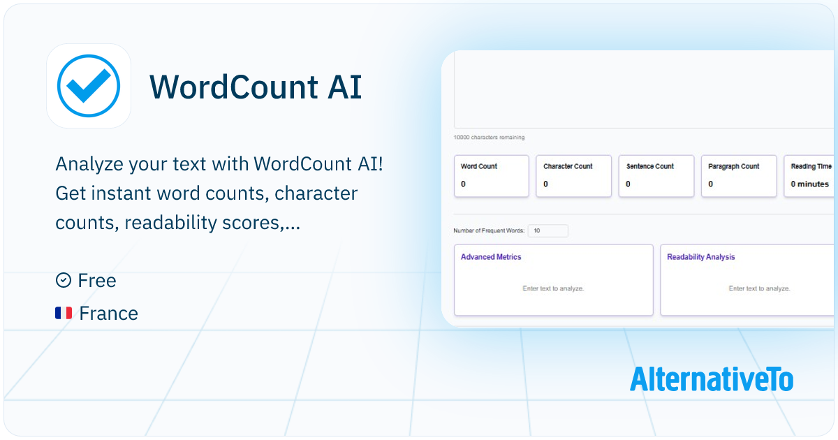 WordCount AI: Free Online Text & Content Analyzer | AlternativeTo