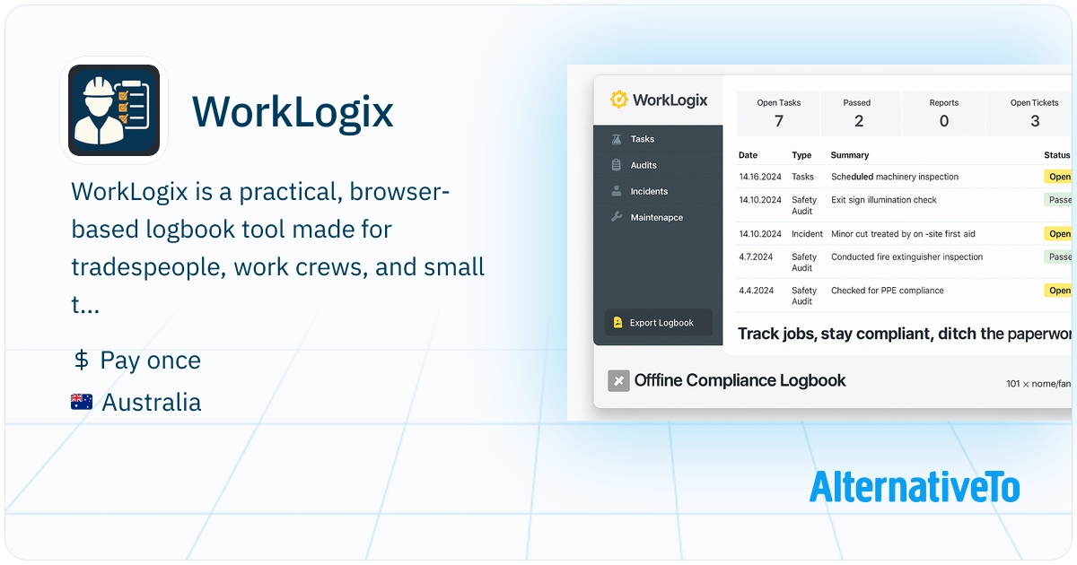WorkLogix: Offline compliance logbook for trades and workshops — no ...