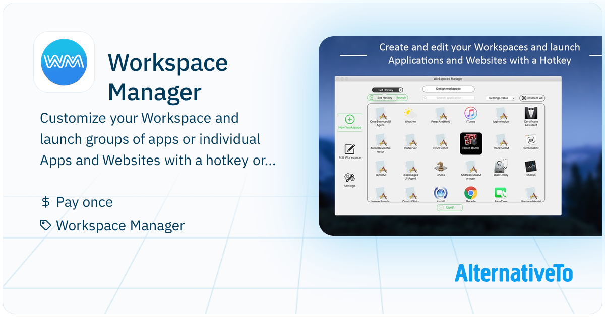 Workspace Manager: Great tool for organizing workspaces by launching ...