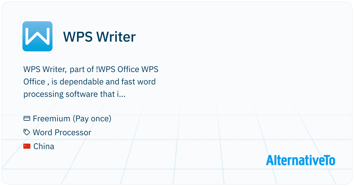WPS Writer: The word processing software, part of WPS Office ...