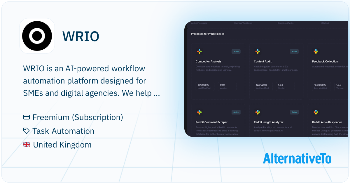 WRIO: An AI-powered workflow automation platform designed for SMEs and ...