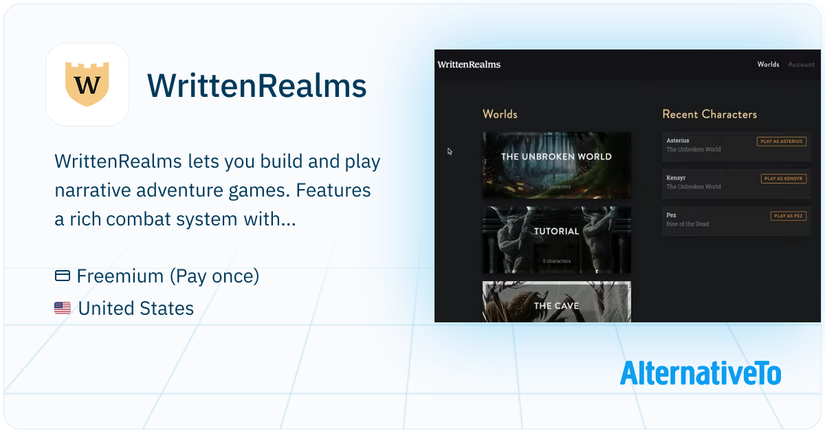 WrittenRealms: Build and play immersive, text-based adventure games ...