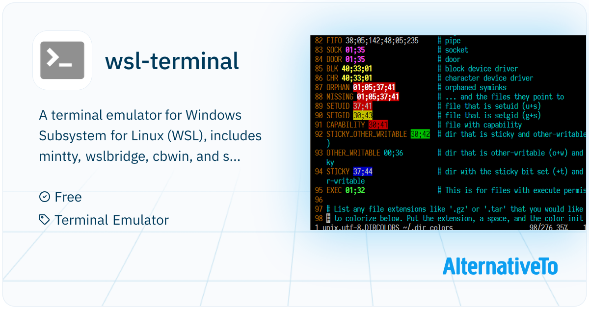 wsl-terminal: Terminal emulator for Windows Subsystem for Linux (WSL ...