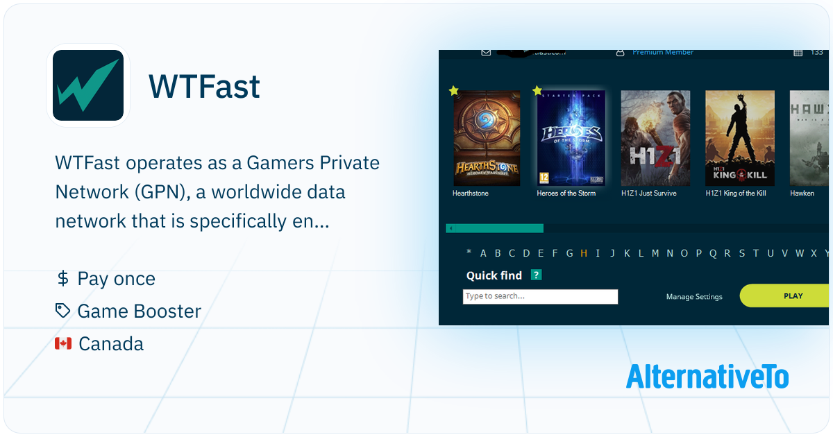 WTFast: Optimizes game data for MMO players, reducing lag and ...