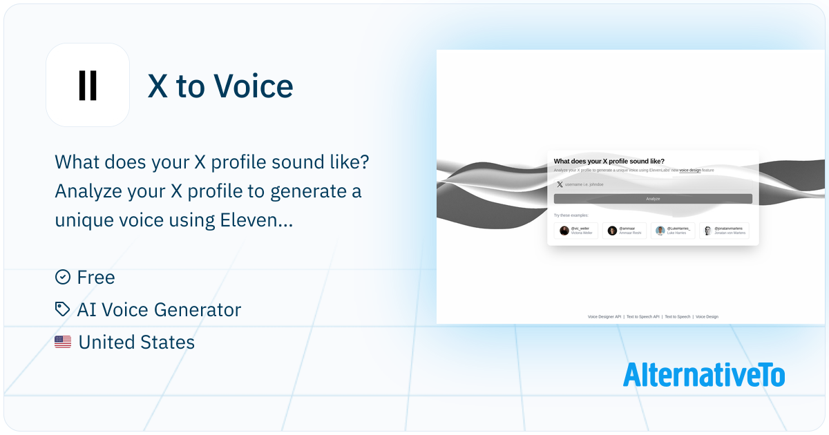 X to Voice: Create voices from X/Twitter profiles using ElevenLabs API ...