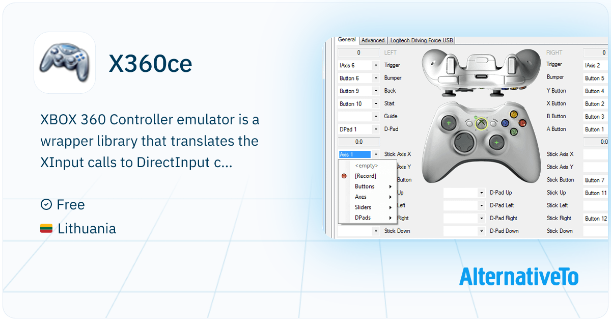 X360ce: XBOX 360 Controller emulator is a wrapper library | AlternativeTo