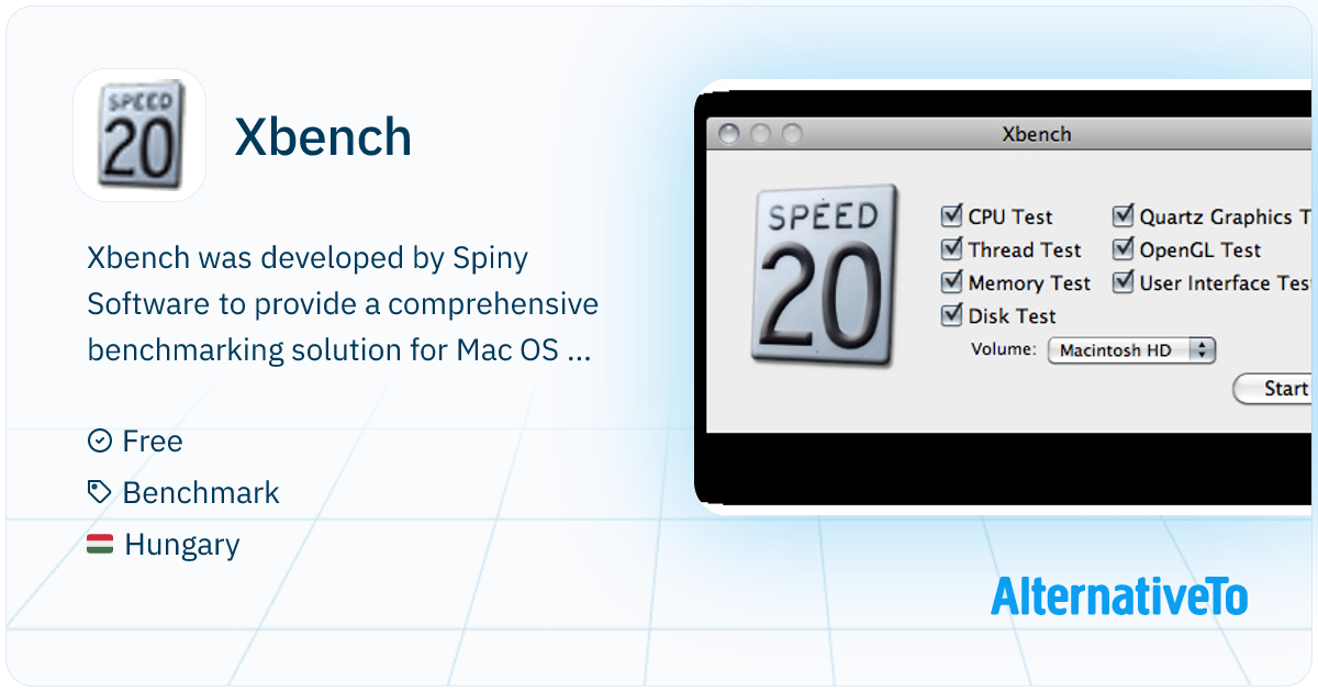 Xbench: Was developed by Spiny Software to provide | AlternativeTo