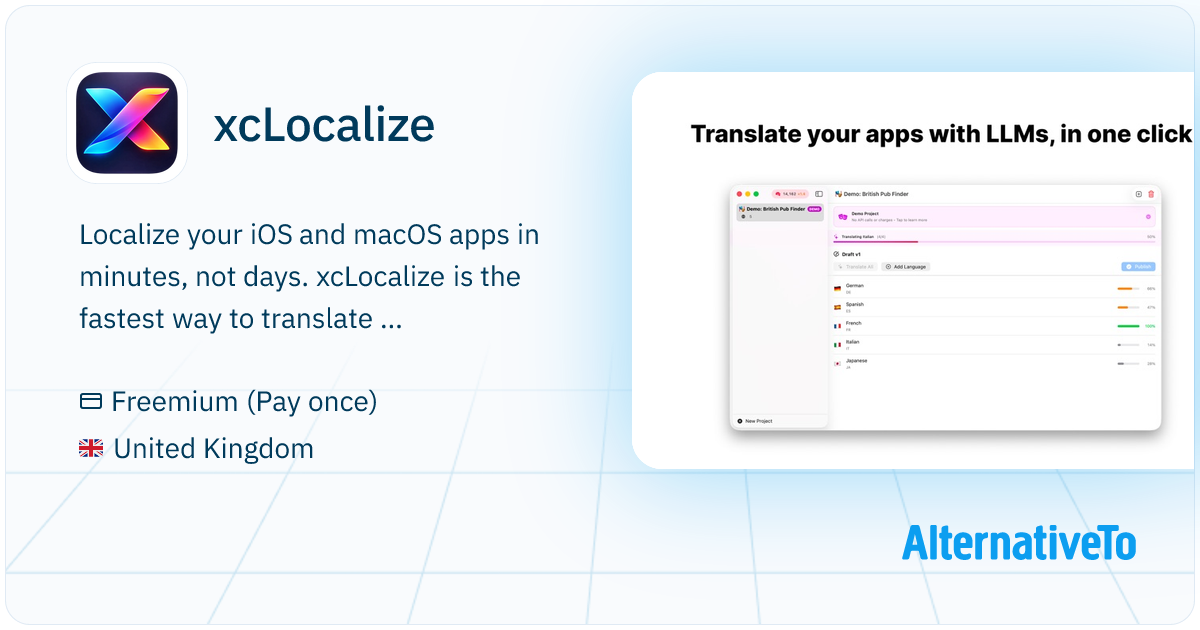 xcLocalize: AI-powered macOS app for developers to localize iOS and ...