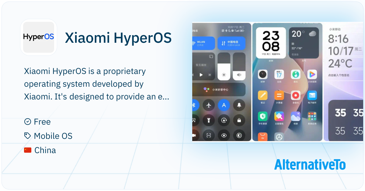 Xiaomi HyperOS: Proprietary operating system | AlternativeTo