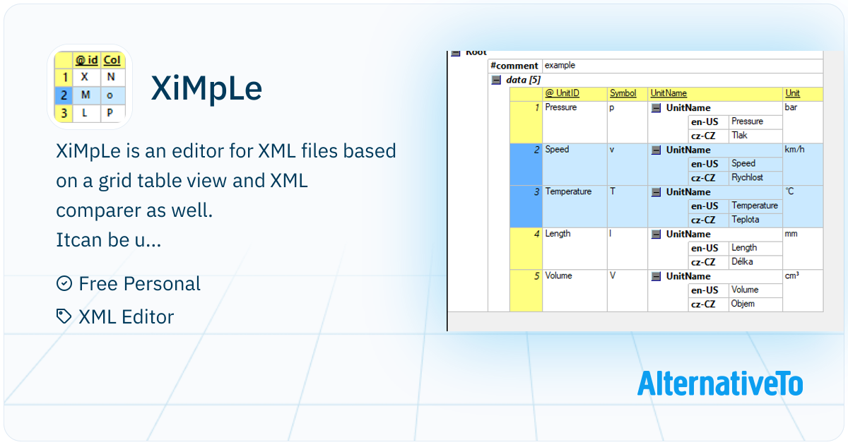 XiMpLe: XML editor and comparer using a grid view (tables) and also xml ...