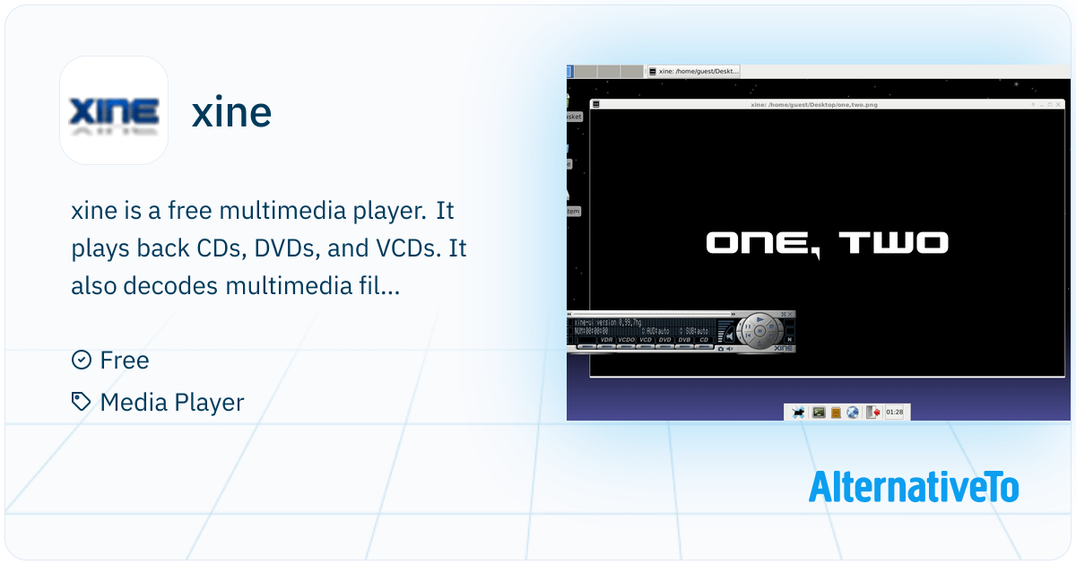 xine: Free multimedia player. It has a gtk-based front end called gxine ...