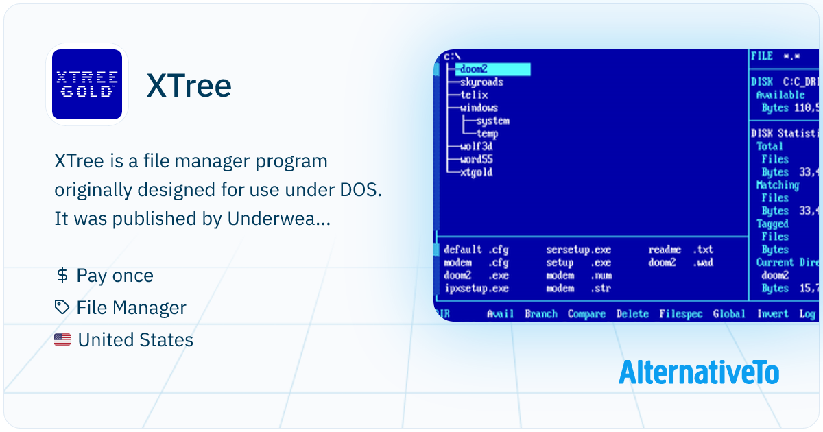 XTree: File manager originally designed for DOS | AlternativeTo