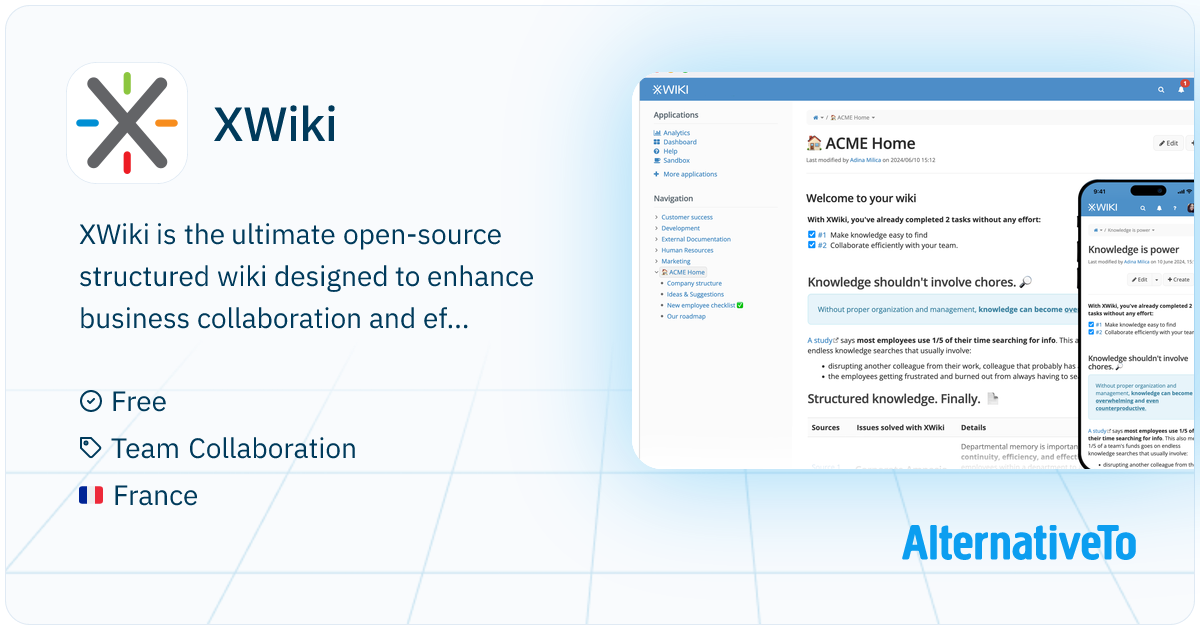 XWiki: A powerful Open Source collaborative platform enhancing ...