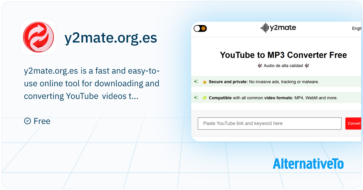 y2mate.org.es: Convert YouTube videos to MP3 in seconds. | AlternativeTo