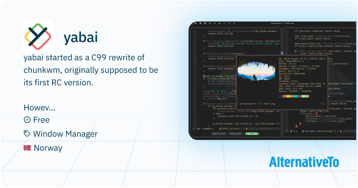 yabai: A tiling window manager for macOS based on binary space ...
