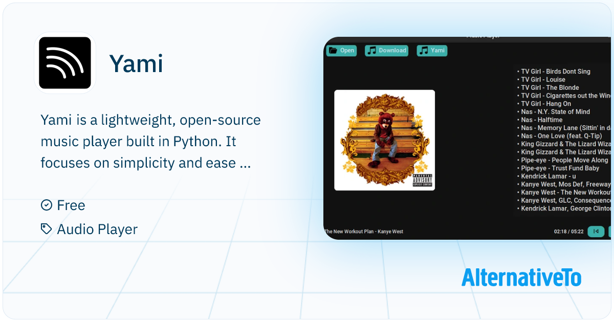 Yami: Lightweight music player with Spotify support | AlternativeTo