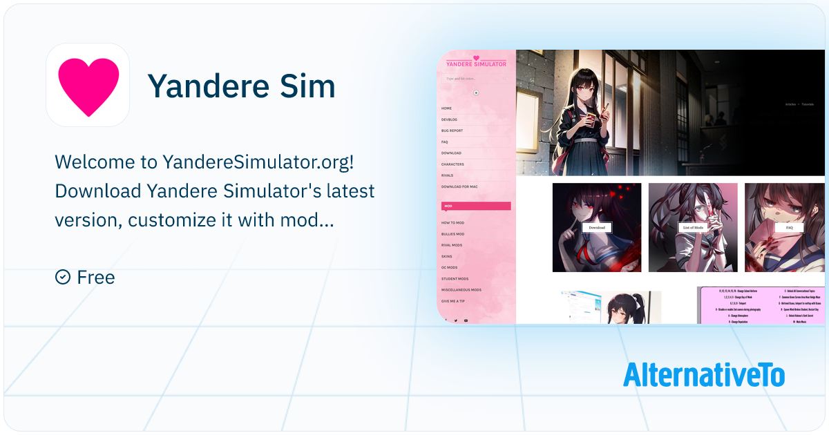 Yandere Sim: Download Yandere Simulator's latest version | AlternativeTo
