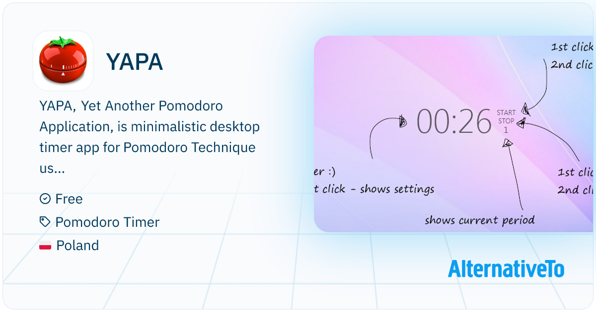 YAPA: Pomodoro timer | AlternativeTo