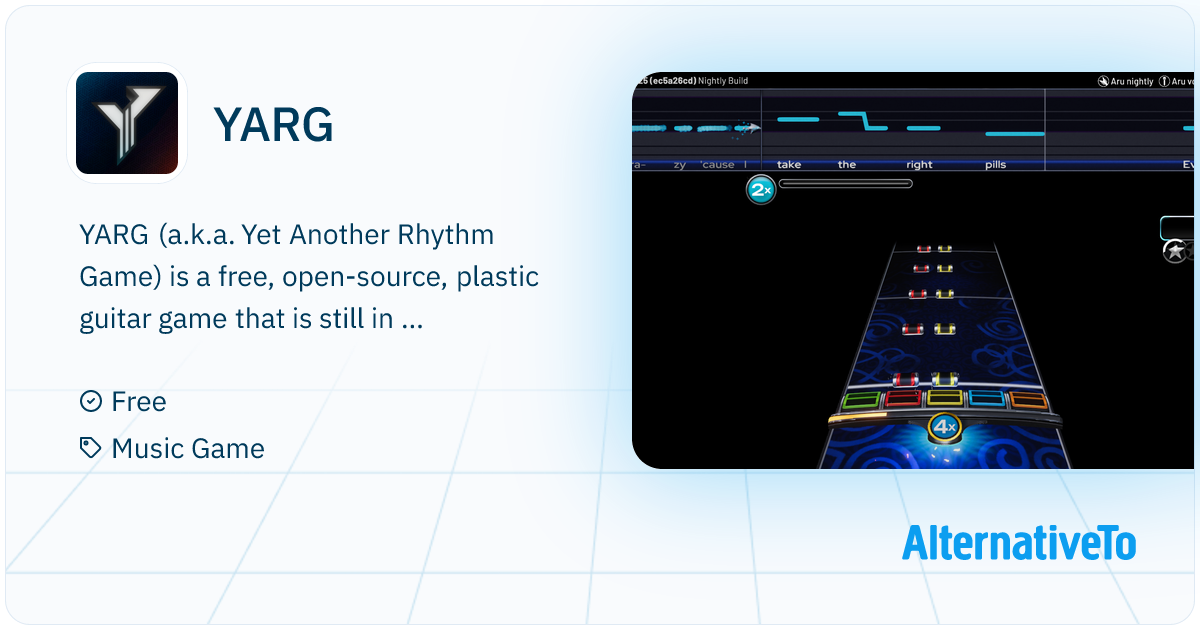 YARG: (a.k.a. Yet Another Rhythm Game) is a free, open-source, plastic ...