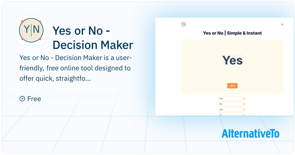 Yes or No - Decision Maker: Making quick and effortless decisions ...