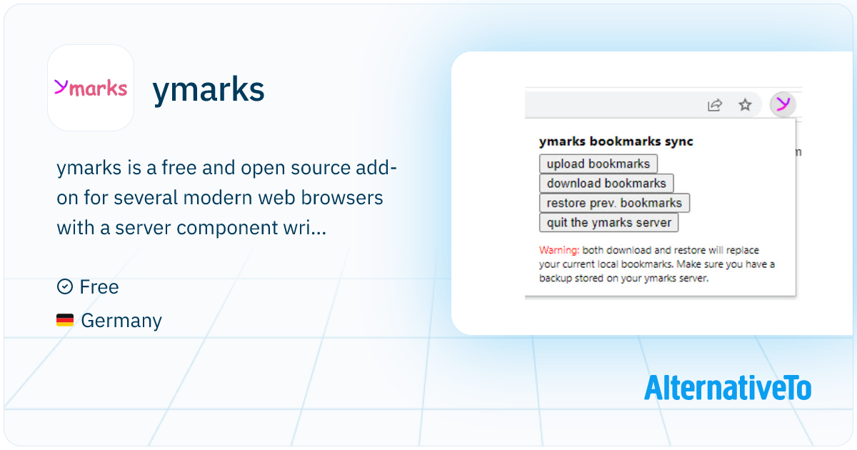 ymarks: Two-component KISS bookmark synchronization service, it ...