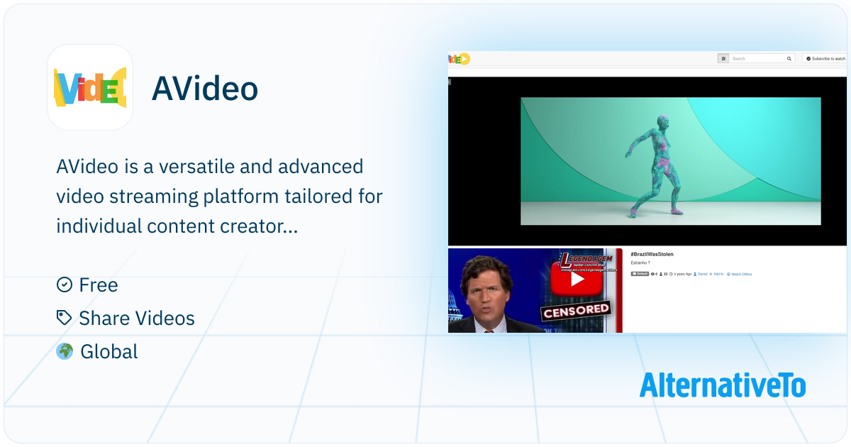 AVideo: It is an open source solution that is freely available to ...