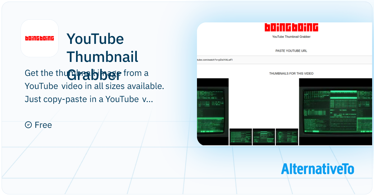 YouTube Thumbnail Grabber: Paste in a YouTube video url, get the ...