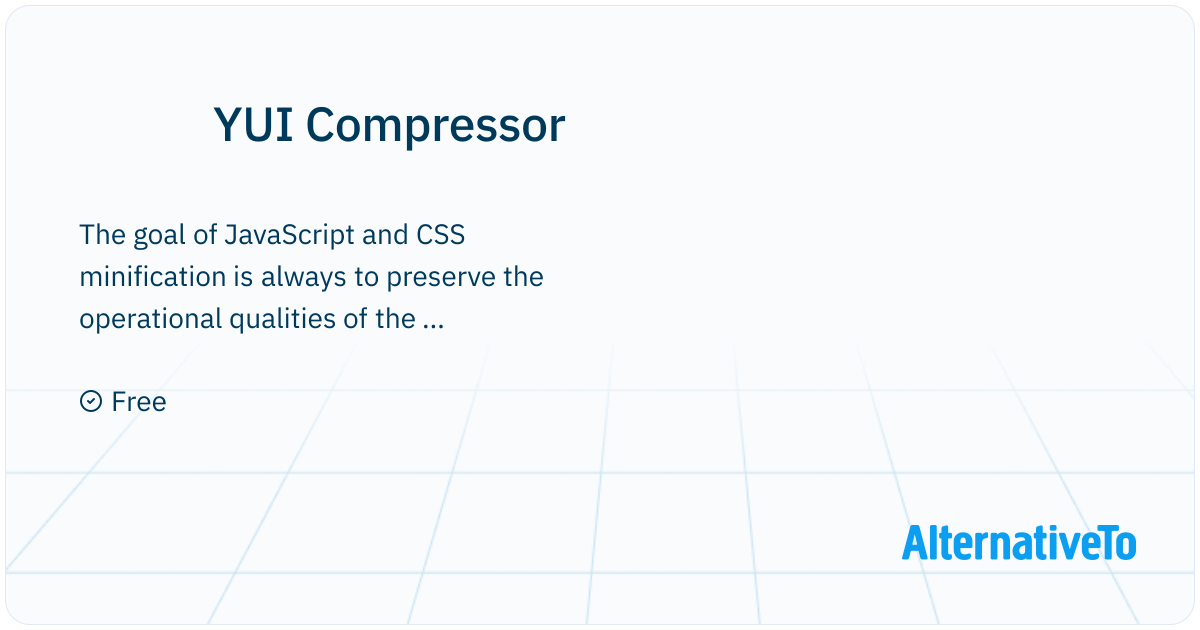 YUI Compressor: Yahoo JS/CSS Compressor | AlternativeTo