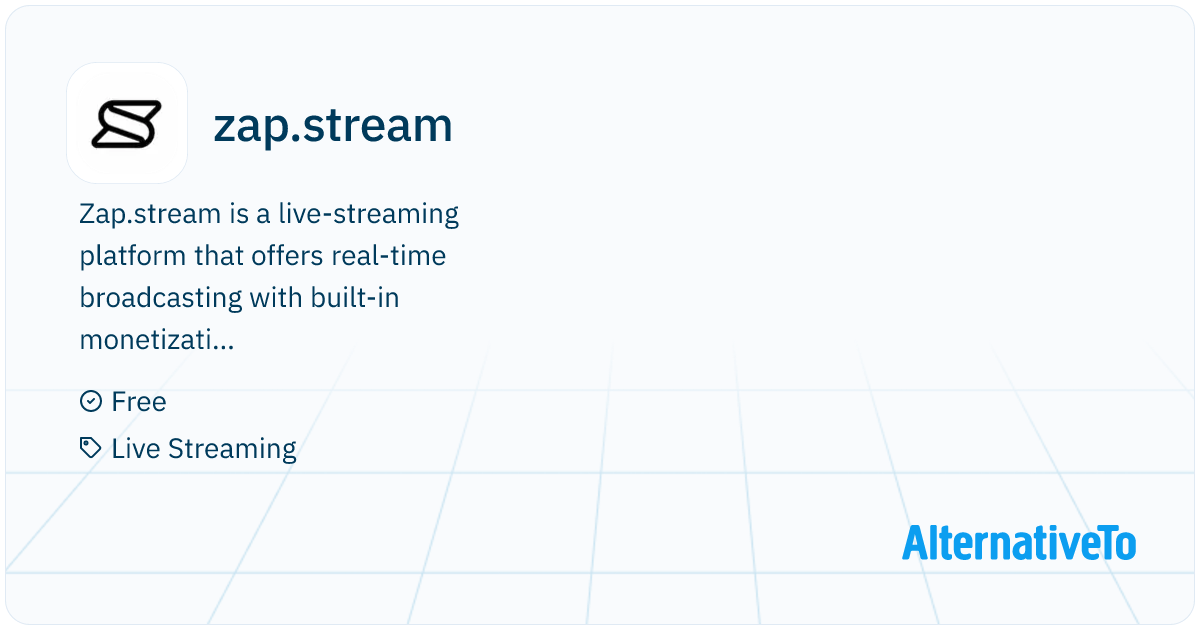 zap.stream: Nostr live streaming | AlternativeTo