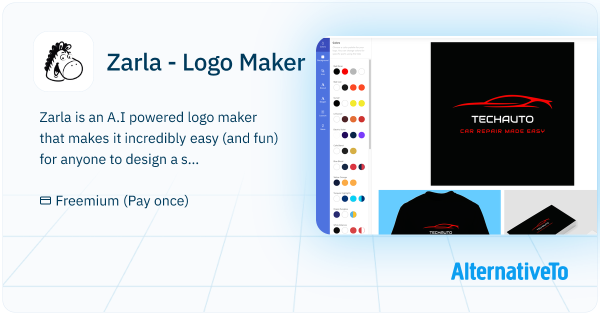 Zarla - Logo Maker: Logo maker, powdered by A.I that enables anyone to ...