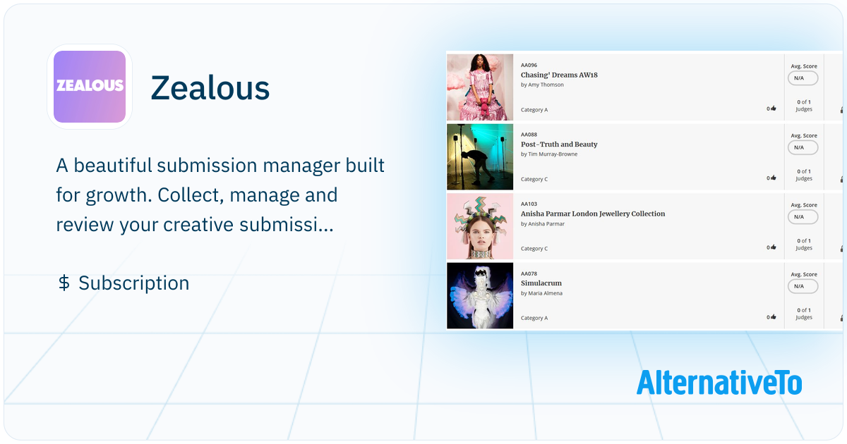 Zealous: A beautiful submission manager built for growth | AlternativeTo