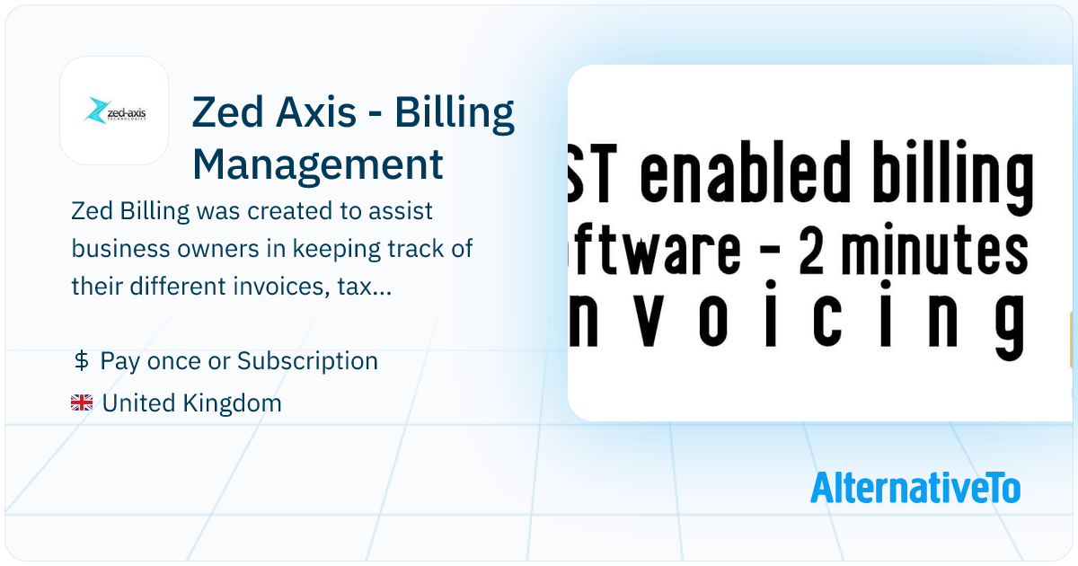 Zed Axis - Billing Management: Zed Billing was created to assist ...