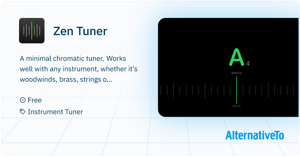 Zen Tuner: A minimal chromatic tuner. Works well with any instrument ...