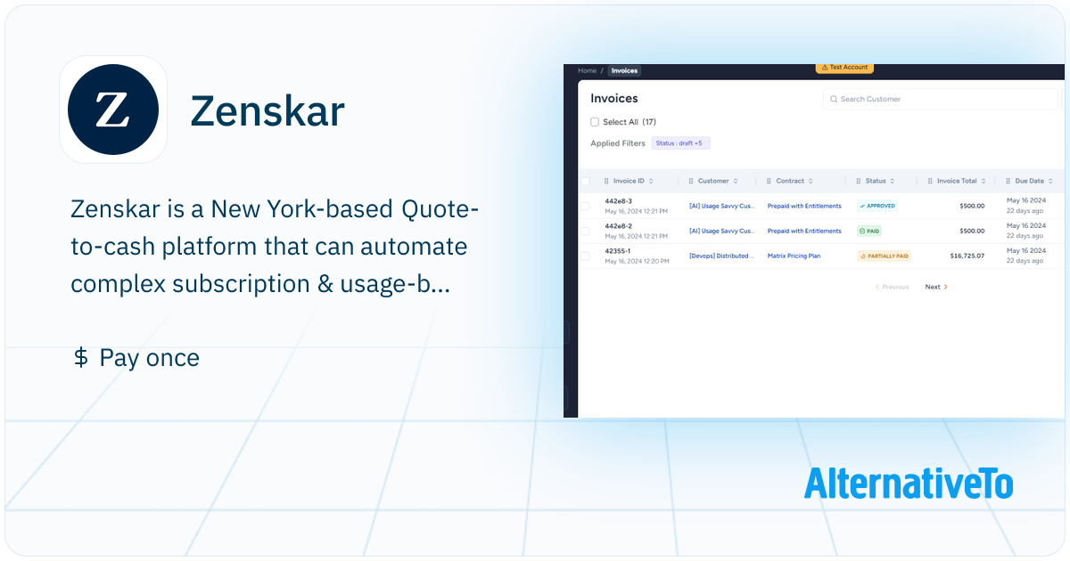 Zenskar: Billing platform that can automate the whole billing process ...
