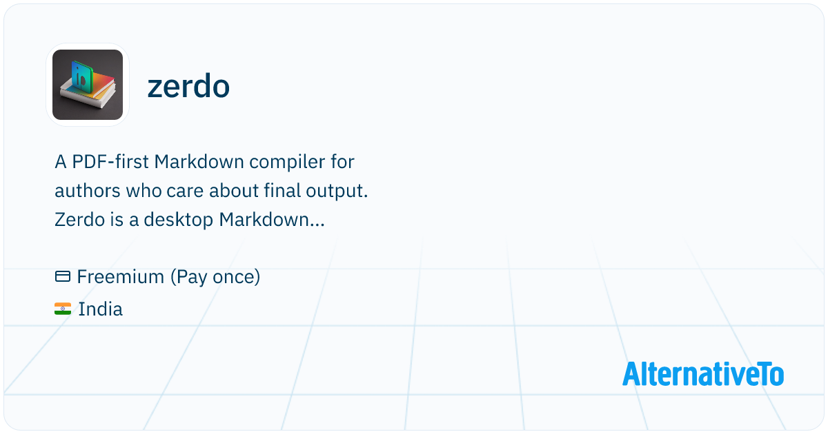 zerdo: A PDF-first Markdown compiler for authors who care about final ...
