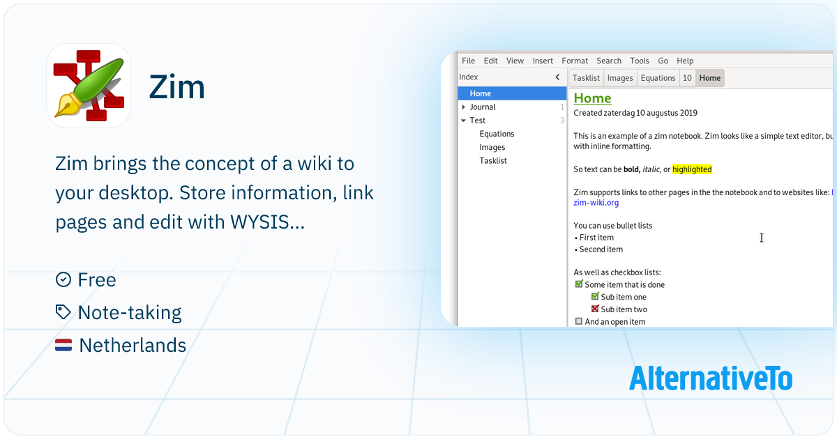Zim: A desktop personal wiki with inline preview as-you-type and lots ...