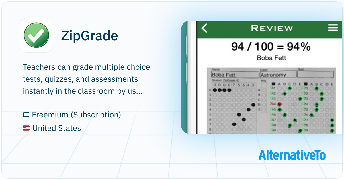 ZipGrade: Multiple choice exam grading app and website | AlternativeTo