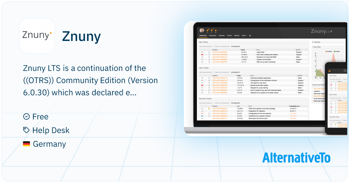 Znuny: Fork of the OTRS Community Edition - The main goal is to be ...