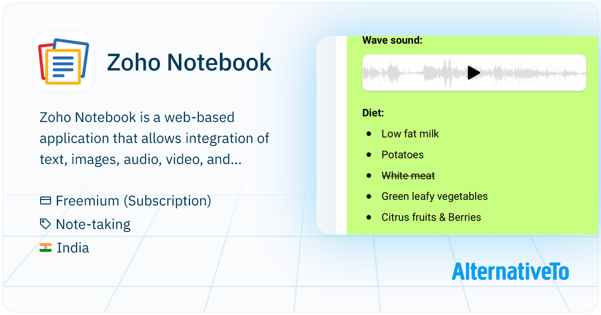 Zoho Notebook: Note-taking with sync, collaboration, multimedia, AI ...