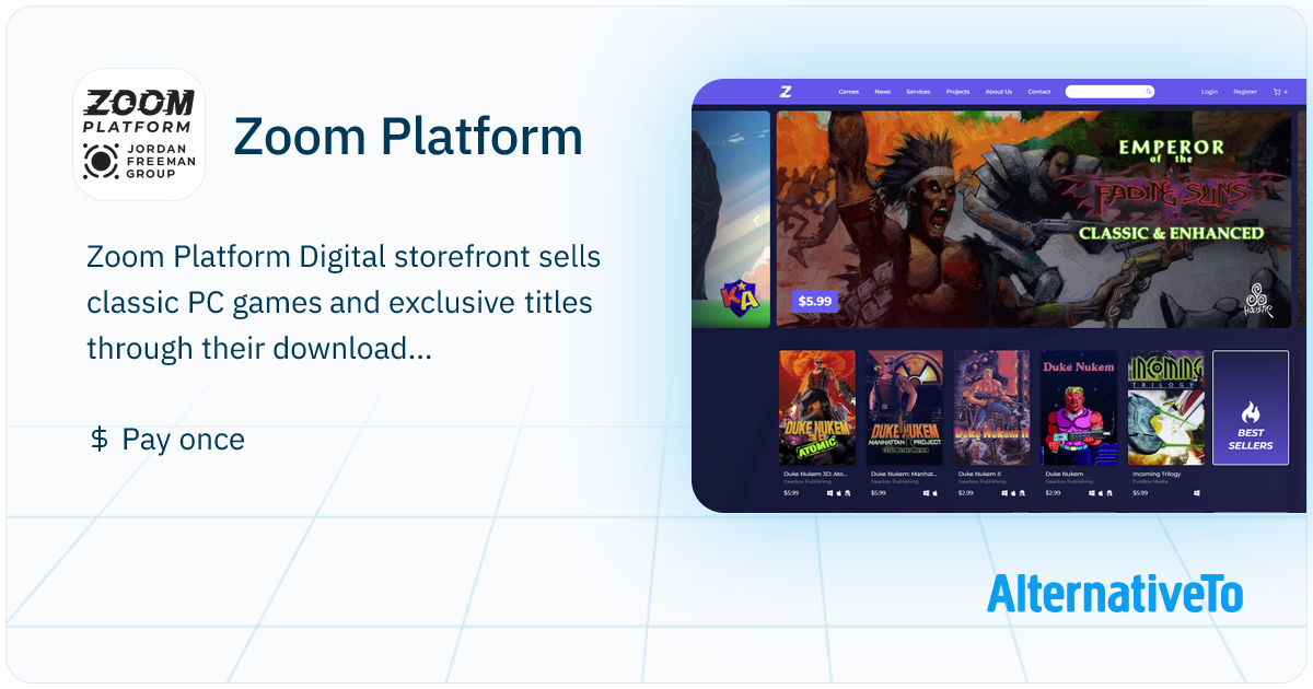 Zoom Platform: Digital storefront with new & retro DRM Free games and ...